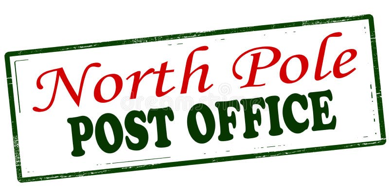 North Pole Post Office Stamp Stock Vector - Illustration of post, pole ...