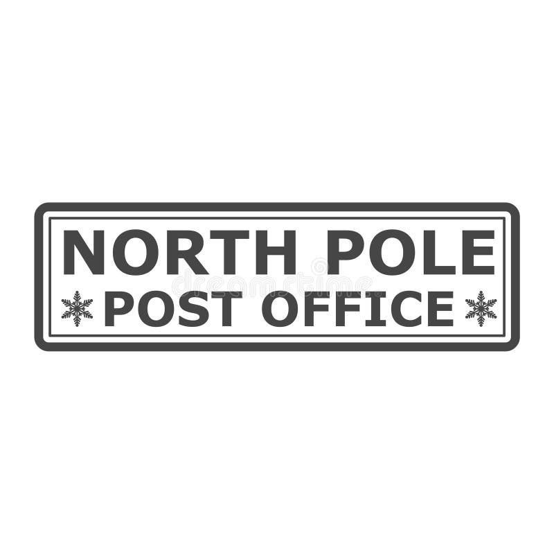 North Pole Post Office Sign Stamp Stock Illustrations – 87 North Pole ...