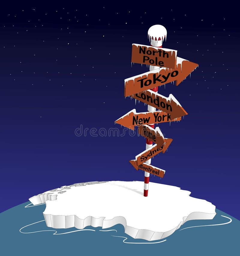 North pole stock vector. Illustration of santa, signal - 35603681