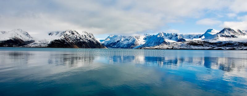 Arctic Summer Landscape - Water Reflection Stock Photo - Image of ...