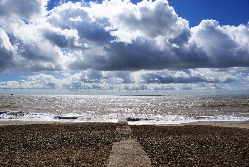 North Sea stock image. Image of north, beach, pebble, cloud - 7908111