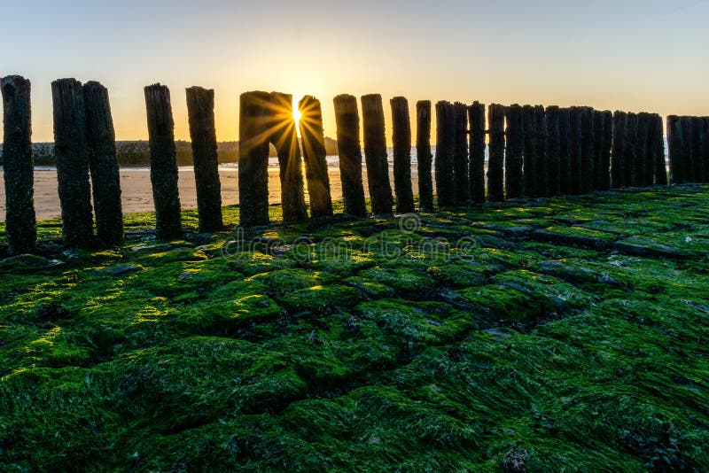 Cadzand Beach, North Sea, Netherlands Stock Photo - Image of evening ...