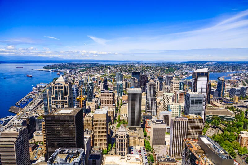 North Seattle Above stock image. Image of modern, urban - 98984083