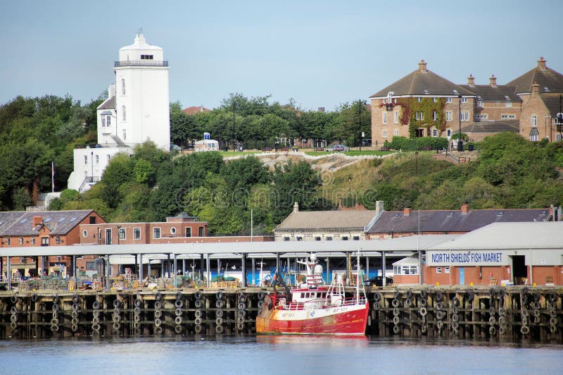 North Shields Fish Quay and High Lights Editorial Stock Photo - Image ...