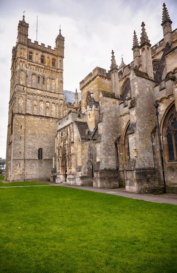 The North Side of Exeter Cathedral. Exeter. Devon. England Stock Image ...