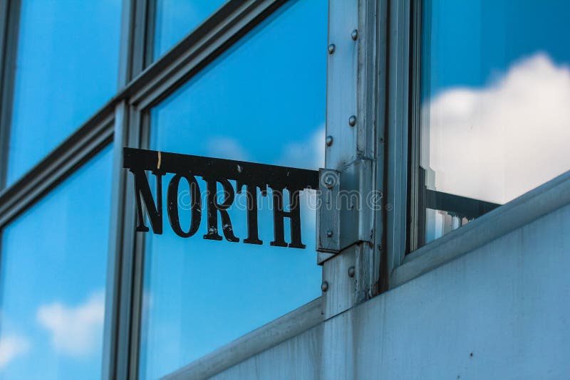 North Sign Mounted To a Building Shot from Behind Editorial Stock Image ...