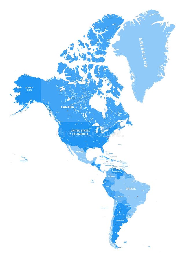 Blue Map North America Stock Illustrations – 27,801 Blue Map North ...