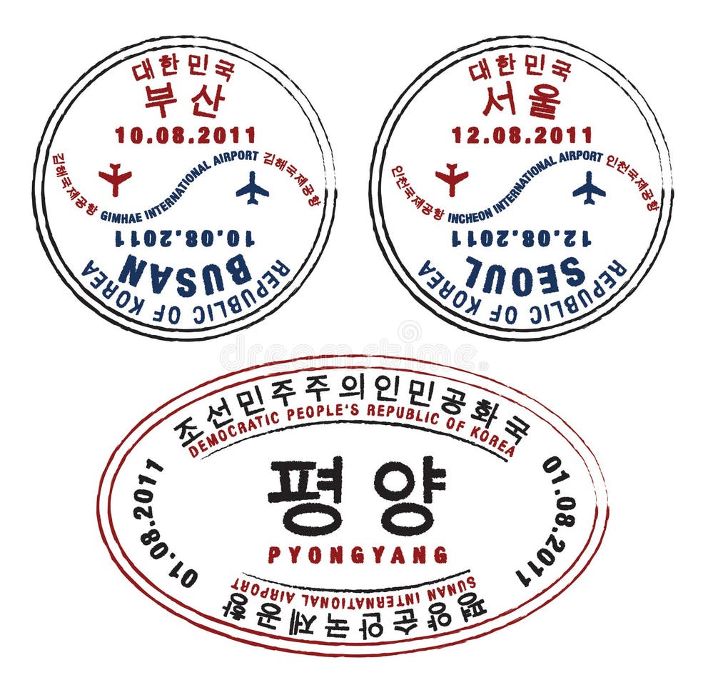 Korea Passport Stamp Stock Illustrations – 155 Korea Passport Stamp ...