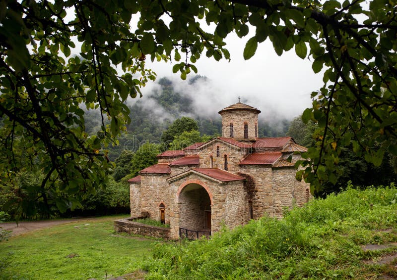 North Temple in the Mountains of Arkhyz Stock Image - Image of foliage ...