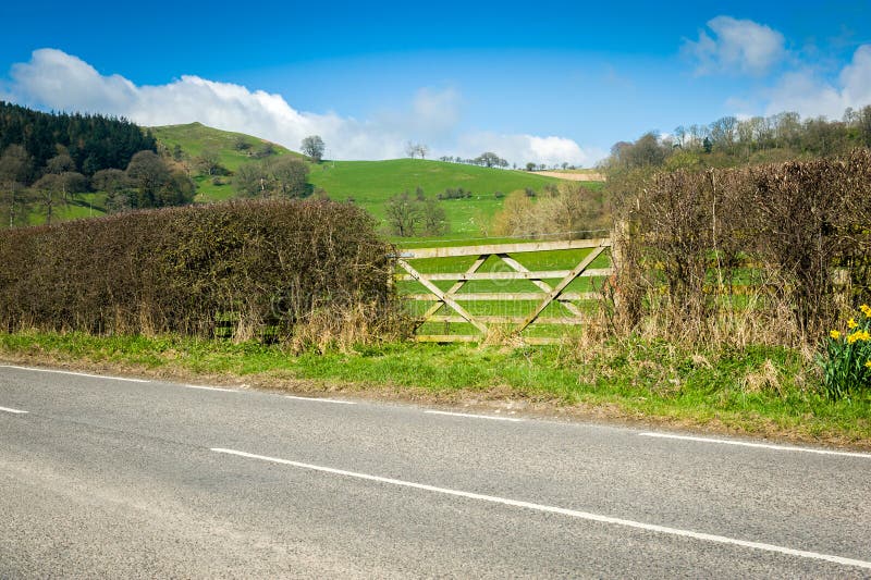 North Wales Countryside Landscape Stock Image - Image of entrance ...