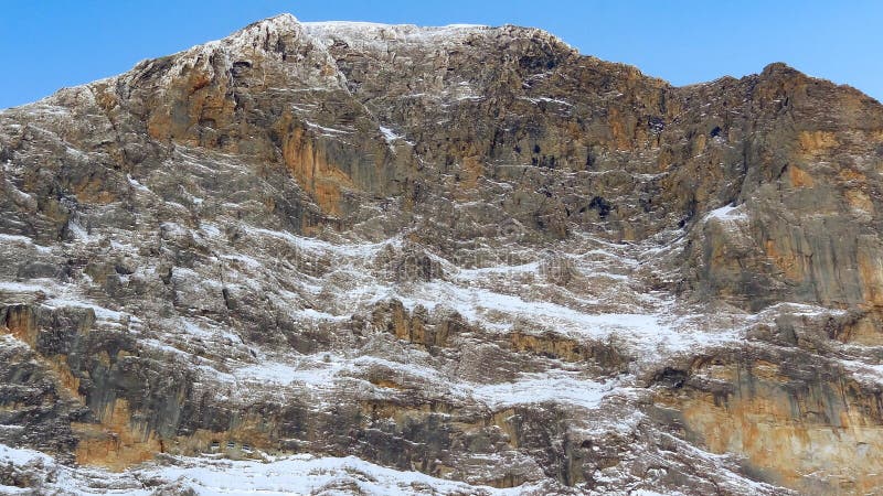 The North Wall of Eiger Peak in Winter with a Clear Blue Sky ...