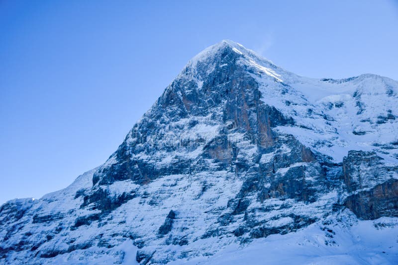 The North Wall of Eiger Peak in Winter. Grindelwald, Switzerland Stock ...