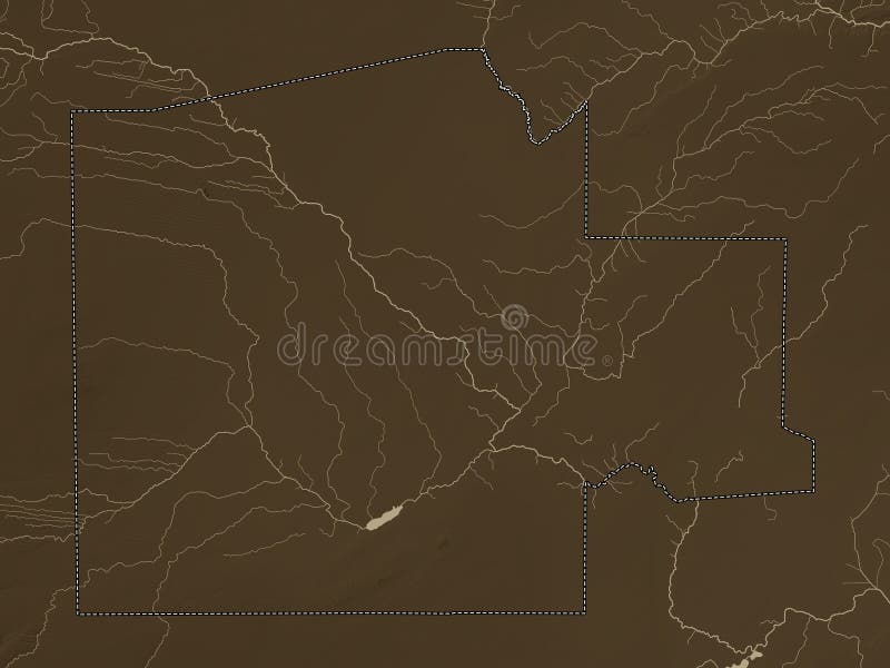 North-West, Botswana. Sepia. No Legend Stock Photo - Image of division ...