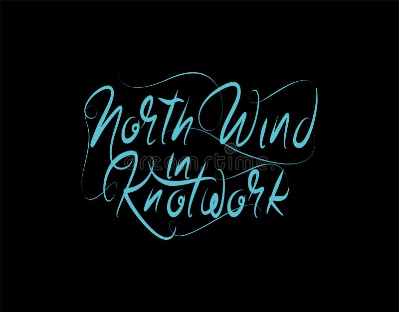 North Wind in Knotwork Lettering Text Stock Vector - Illustration of ...