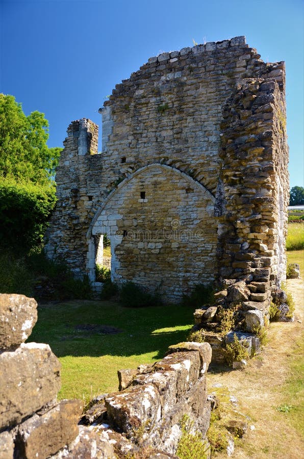North Yorkshire Landmarks - Kirkham Priory Stock Photo - Image of ...