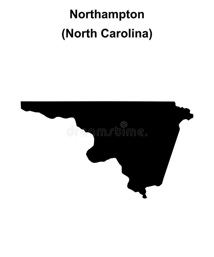 Northampton outline map stock vector. Illustration of boundary - 357461337