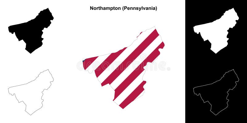 Northampton outline map stock vector. Illustration of outline - 324075476