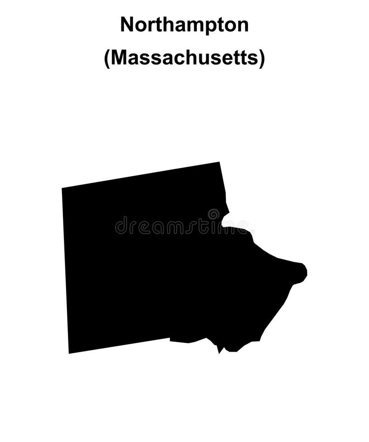 Northampton outline map stock vector. Illustration of boundary - 357334414