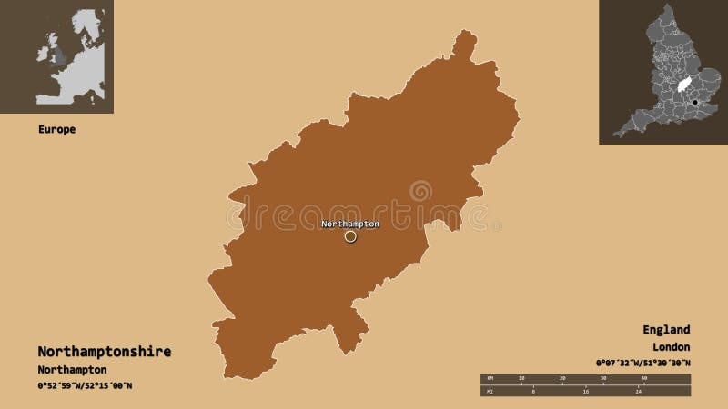 Northamptonshire, Administrative County of England,. Previews. Pattern ...