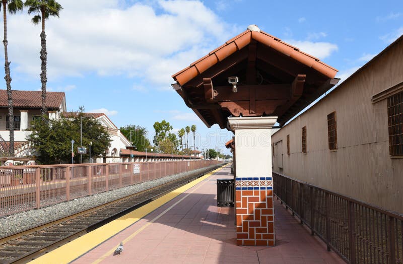 The Northbound Platform at the Santa Ana Regional Transportation Center ...
