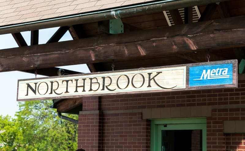 Northbrook, Illinois, United States - August 16, 2014: Northbrook Metra ...