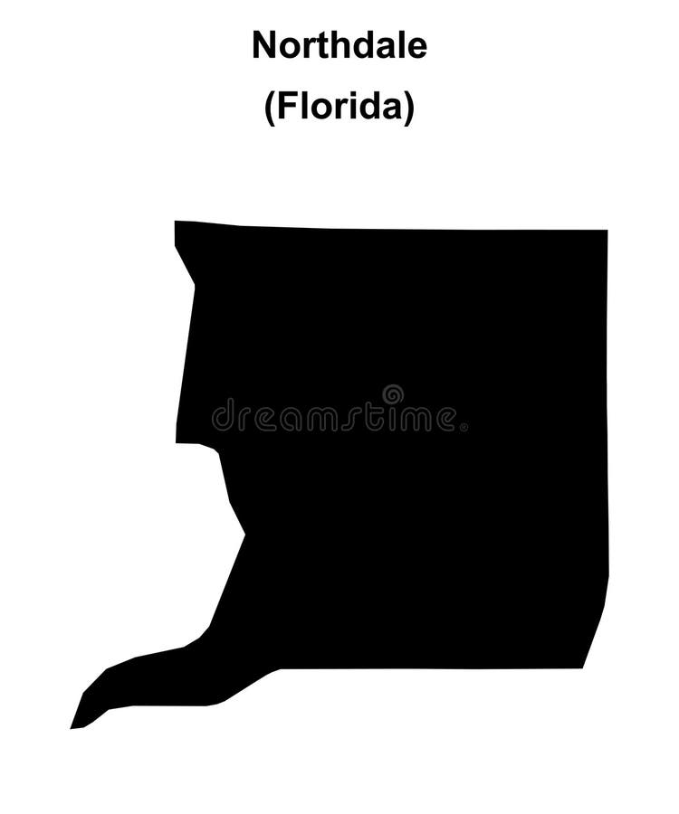 Northdale outline map stock vector. Illustration of tourism - 357254418