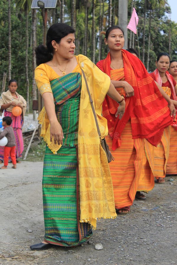 Northeast Indian Bodo Tribe Dancing Editorial Stock Photo - Image of ...