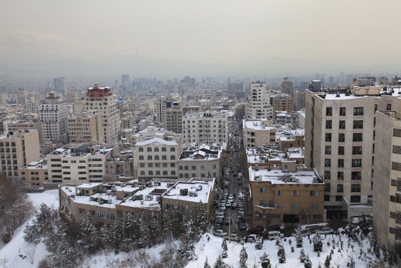 Northern Area of Tehran City Stock Image - Image of apartments ...