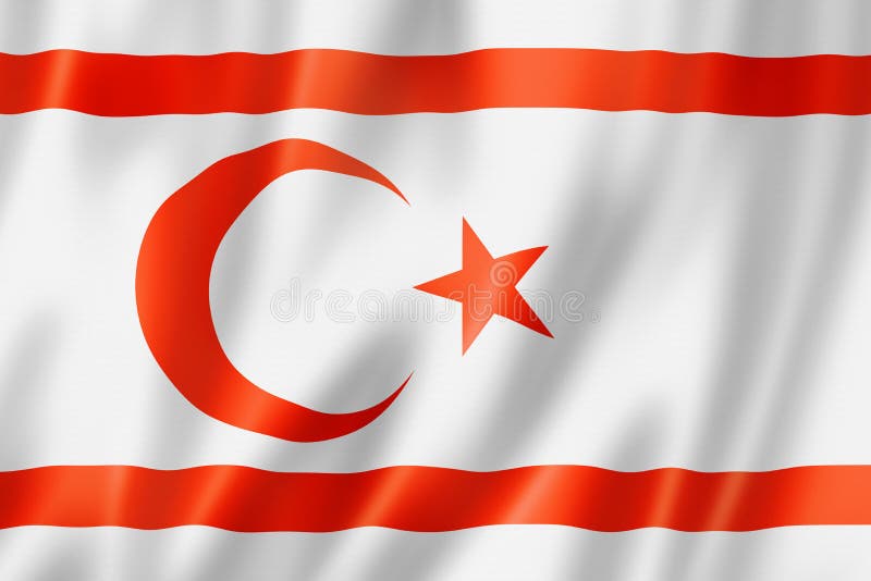 Northern Cyprus flag stock illustration. Illustration of full - 151600941