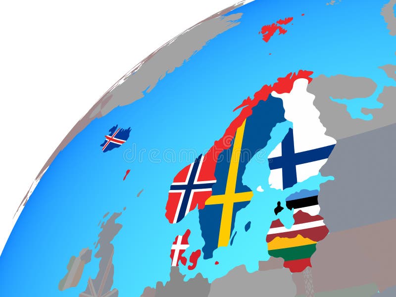 Northern Europe Map Flags Stock Illustrations – 228 Northern Europe Map ...
