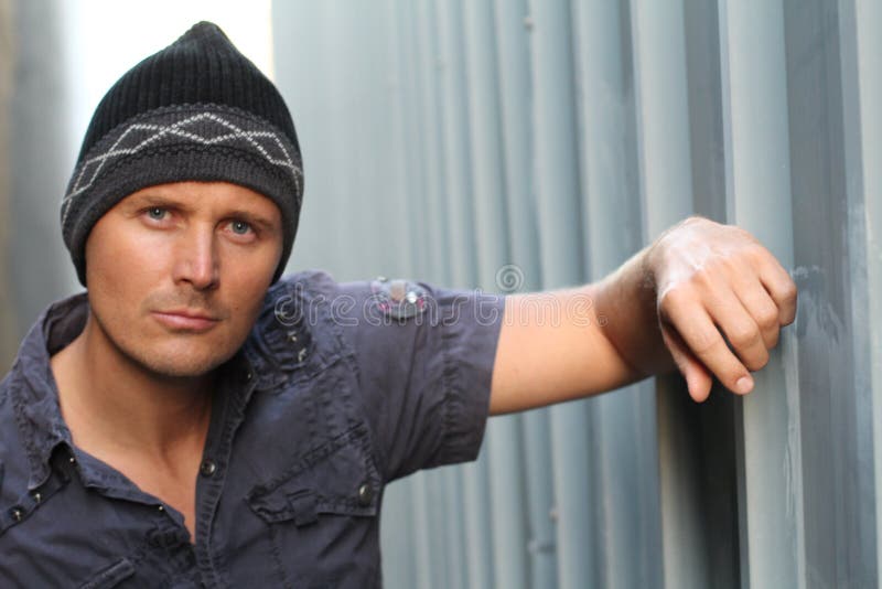 Northern European Man Posing in the Cold of Winter, Russia Stock Photo ...