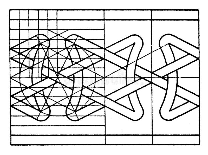 Northern Interlacement Band is a Pattern, Vintage Engraving Stock ...