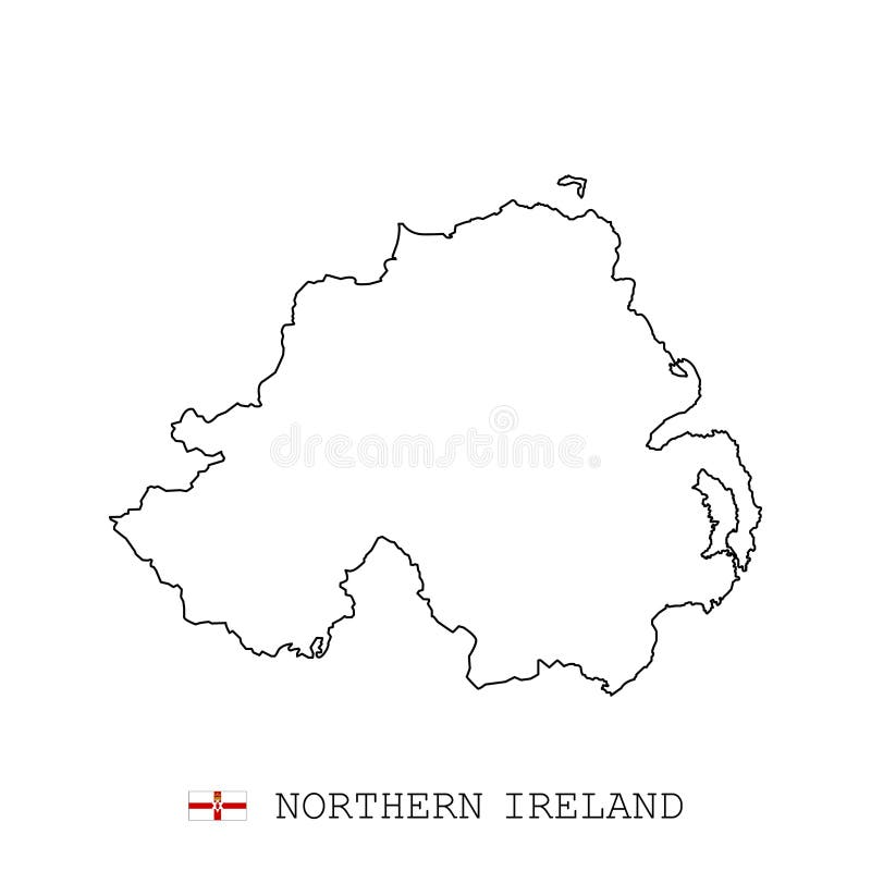 Simple Map of Northern Ireland and the Northern Part of the Republic of ...