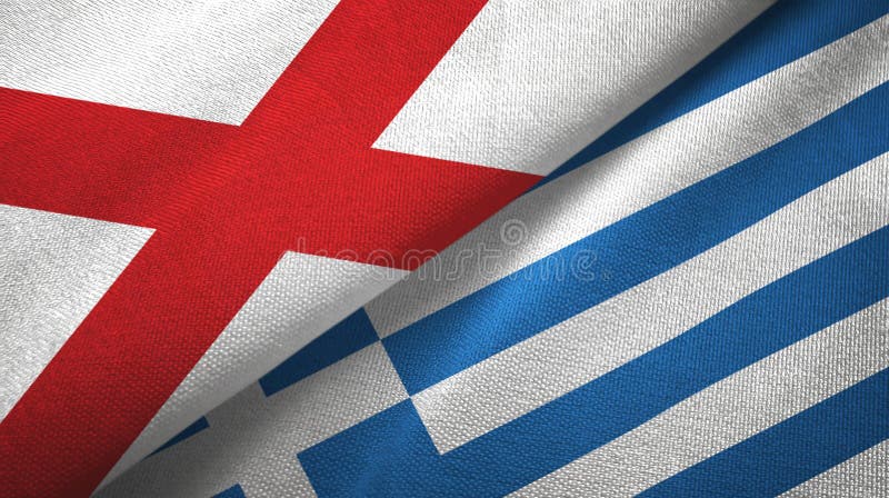 Northern Ireland Saint Patrick S Saltire and Greece Two Flags Stock ...