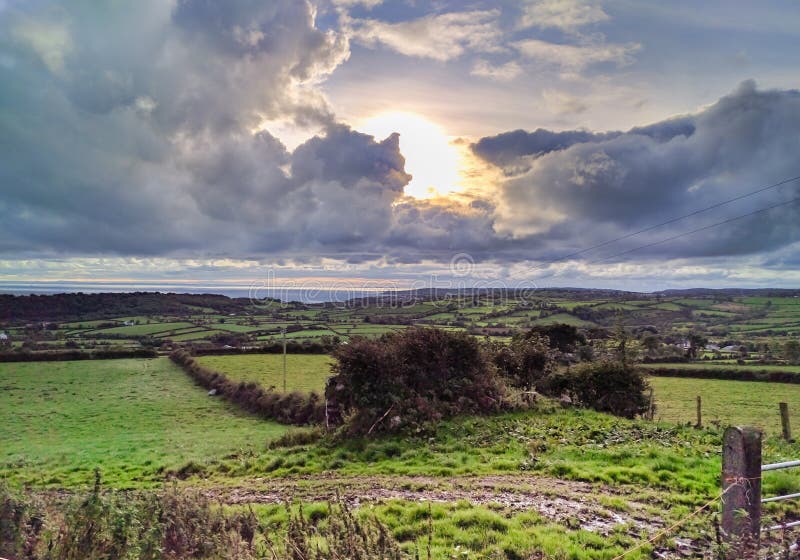 Northern Irish Countryside stock photo. Image of sunrise - 78320610
