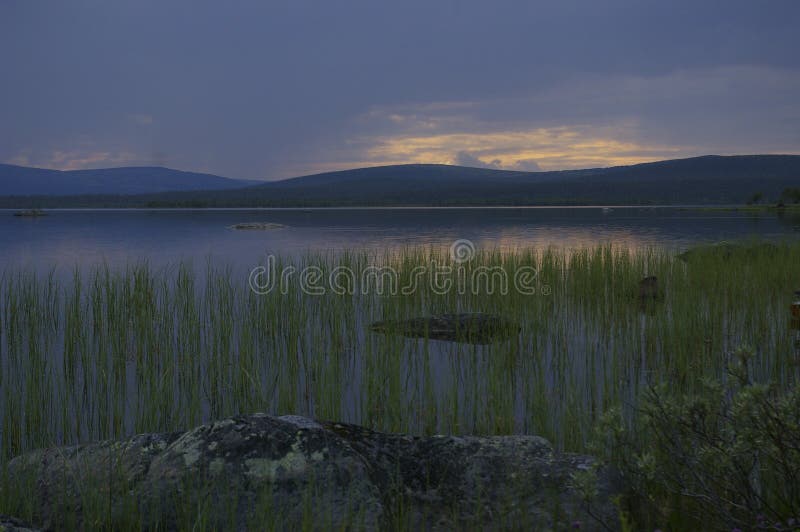Northern lake stock photo. Image of summer, peninsula - 12561754
