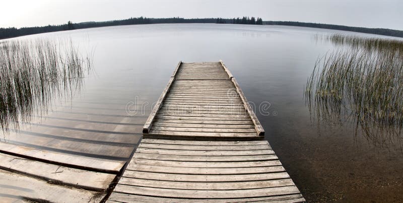 Northern Lake Canada Dock stock image. Image of nature - 131711345