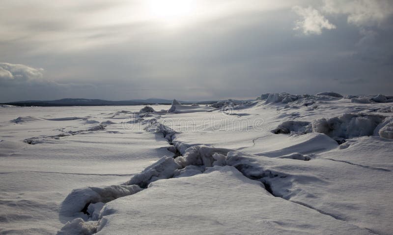 Northern Landscape in the Ocean Stock Image - Image of extreme ...