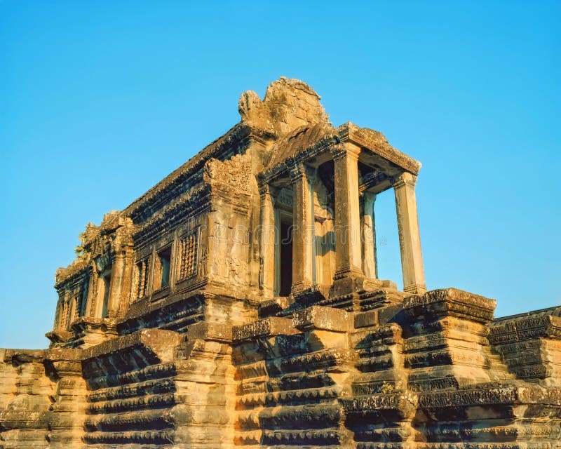 Northern Library Building, Angkor Wat, Cambodia Stock Photo - Image of ...