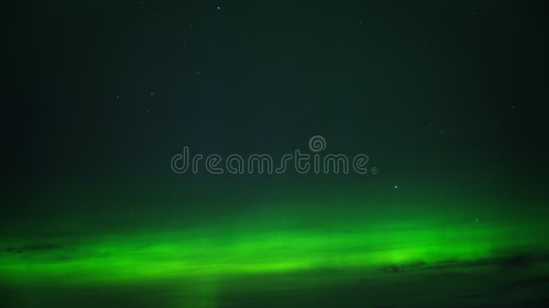 The Northern Lights Exploding with Bright Green Color on the Night Sky ...