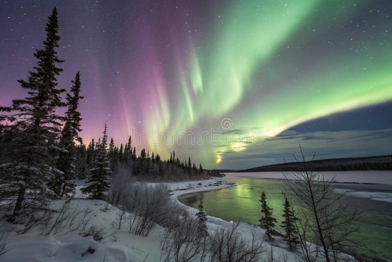 Northern Lights in Labrador after Massive Sun Eruption in 2012 Stock ...
