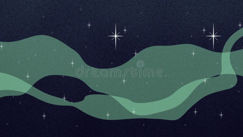 The Northern Lights at Night Cartoon Style Stock Footage - Video of ...