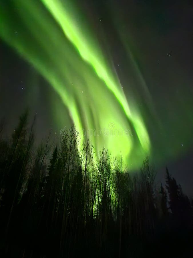 Northern Lights North Pole Alaska Stock Photo - Image of darkness ...