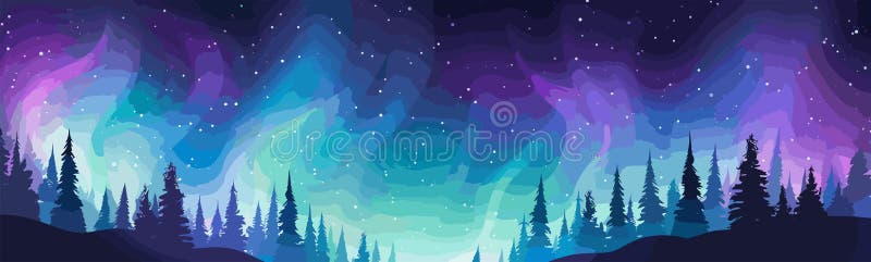 Northern Lights Vector Simple 3d Smooth Cut and Isolated Illustration ...
