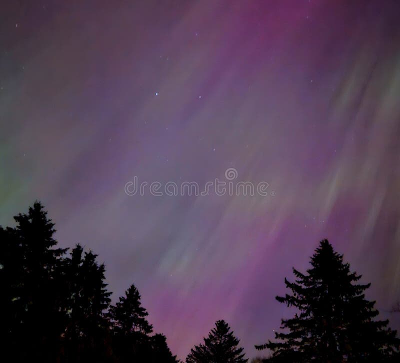 Northern Lights in Wisconsin May 10th, 2024 Stock Photo - Image of 10th ...