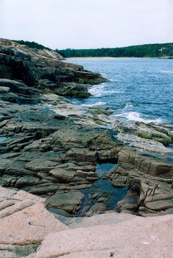 Maine coast stock image. Image of shoreline, rocks, coast - 572057