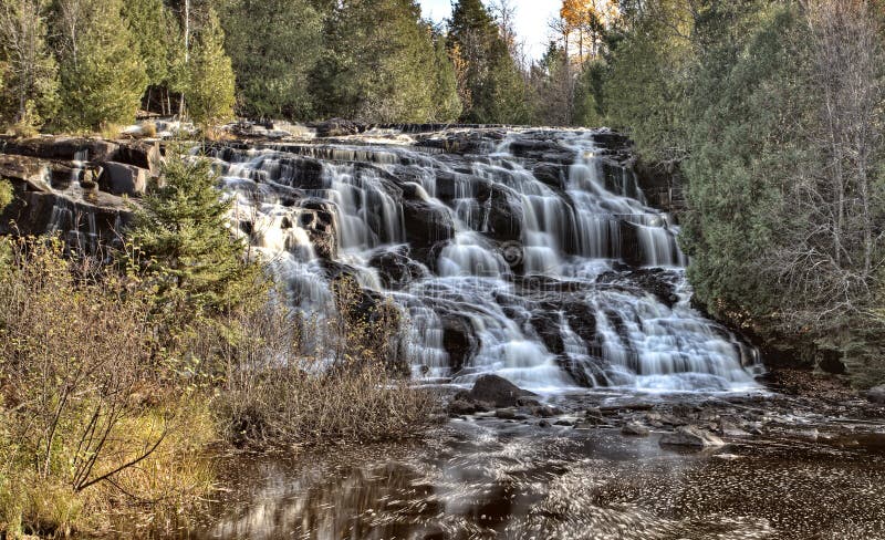 Northern Michigan UP Waterfalls Bond Falls Stock Image - Image of ...