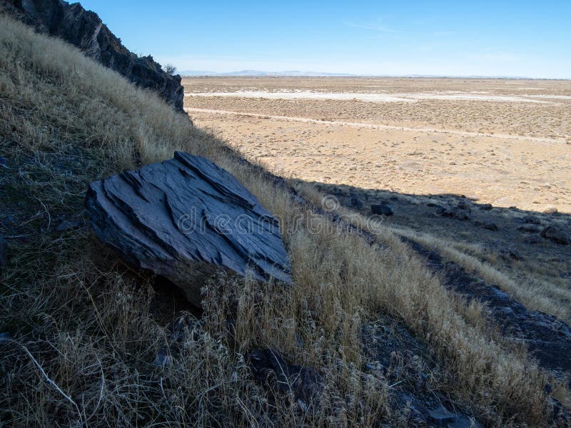 Parched Desert Landscape in Northern Nevada Stock Photo - Image of ...