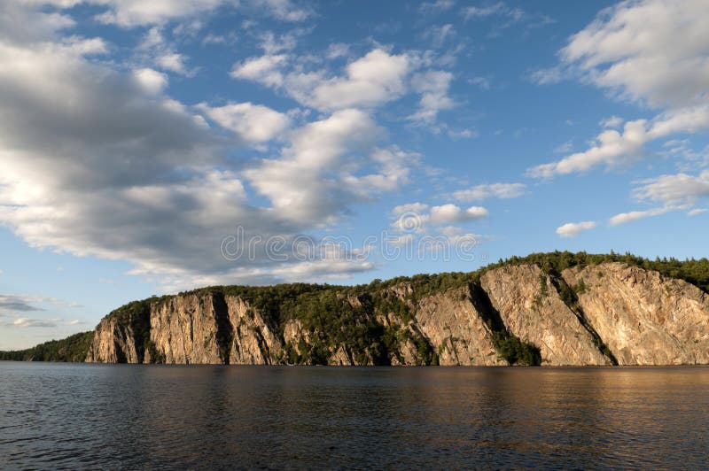 Northern Ontario Lake and Cliffside Stock Photo - Image of tree, water ...