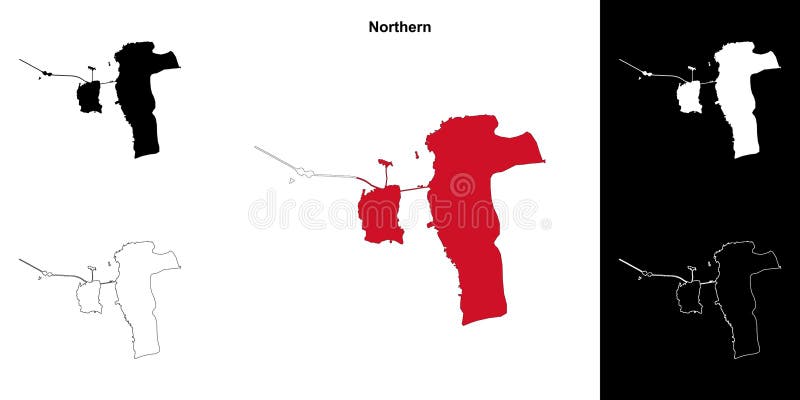 Northern outline map stock vector. Illustration of silhouette - 342075446